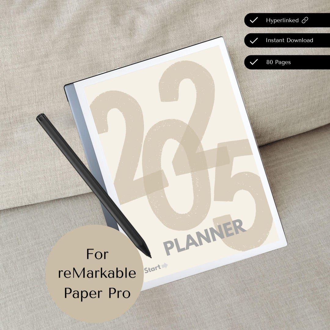 Remarkable Paper Pro 2025 Planner | Remarkable Calendar | Remarkable ...