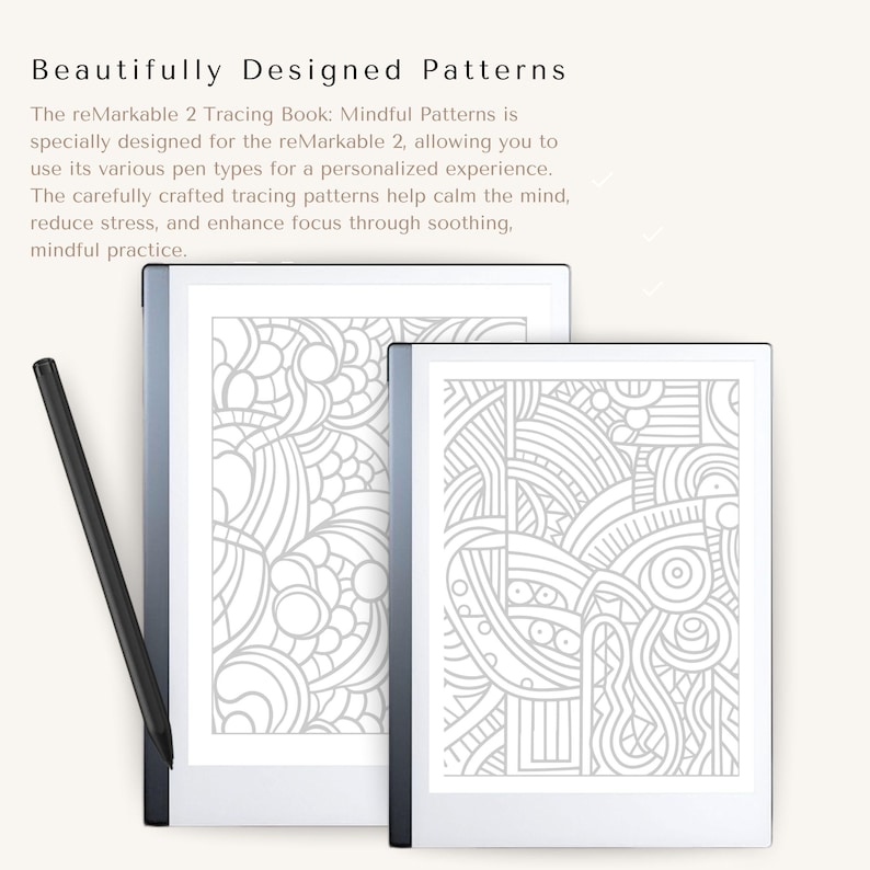 Tracing Book for Remarkable | Mindful Tracing Patterns | Remarkable 2 ...
