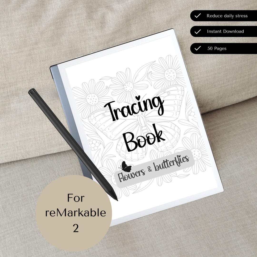 Remarkable 2 Tracing Book | Mindful Tracing Patterns | Flowers ...