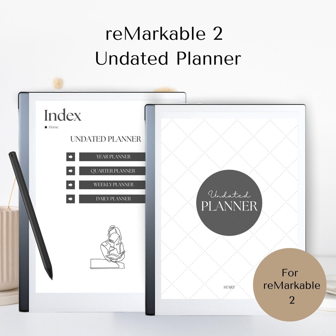 Undated Planner for Remarkable 2 | Daily Planner | Weekly Planner ...