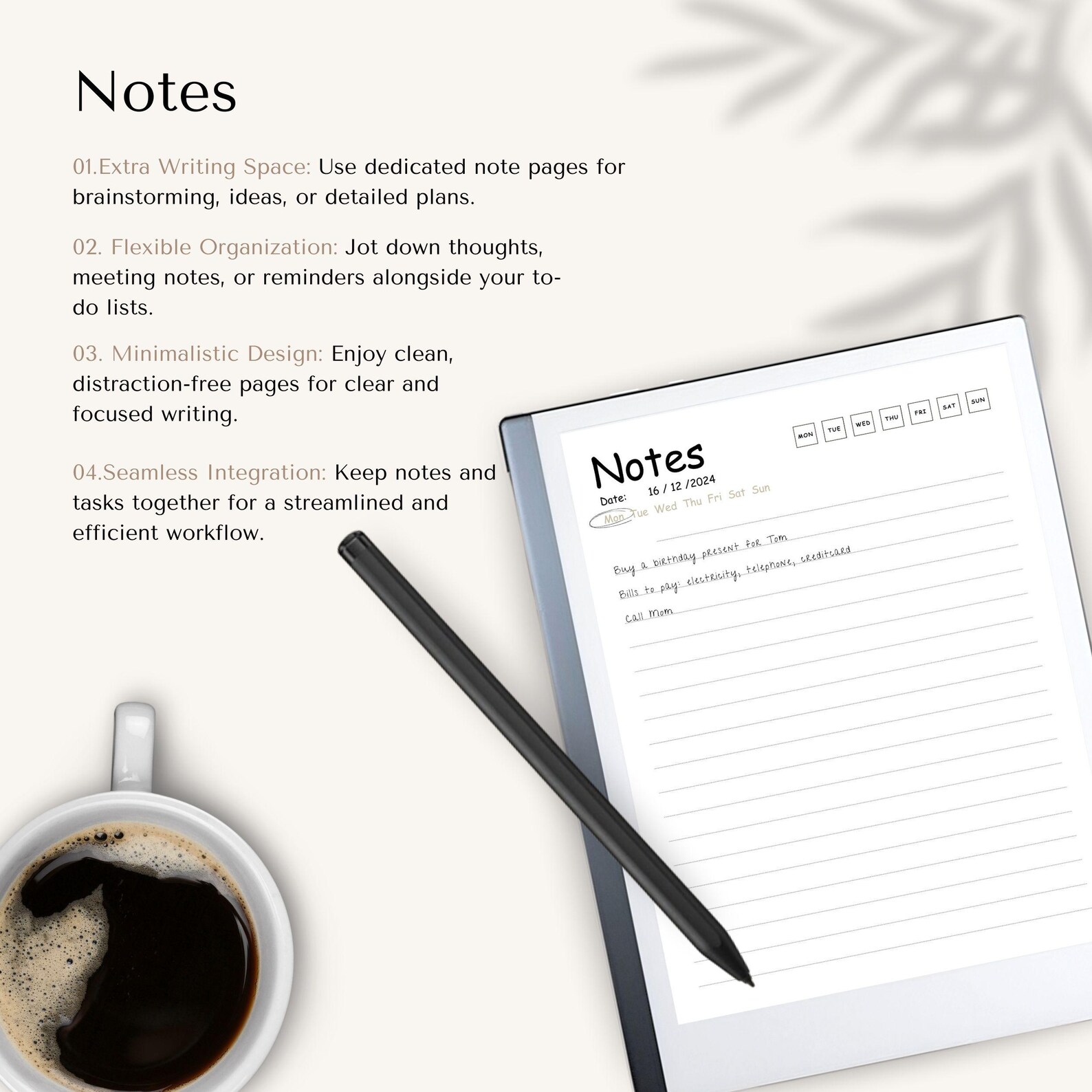 To Do List Template | Remarkable Notes | Remarkable Paper Pro to Do ...