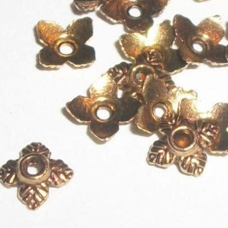 Leaf Bead Caps - Etsy