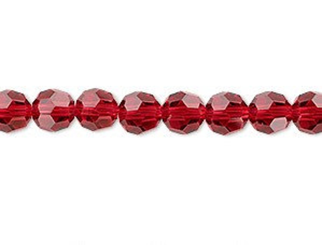 Crystal Passions Beads Round Crystals Style 5000 SCARLET Red -- Choose ...