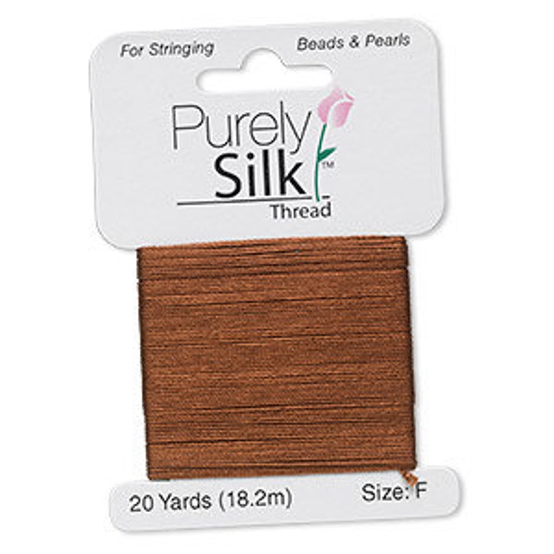 Purely Silk Thread Brown 1 Spool or Card Size D Size E Size F - Etsy
