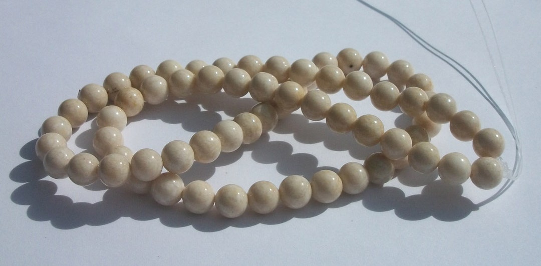 Clearance Riverstone, Gemstone Rounds Hand Cut 1 Strand NATURAL (coated ...