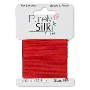 Purely Silk Thread Red 1 Spool or Card Size D Size E Size F Size FF ...
