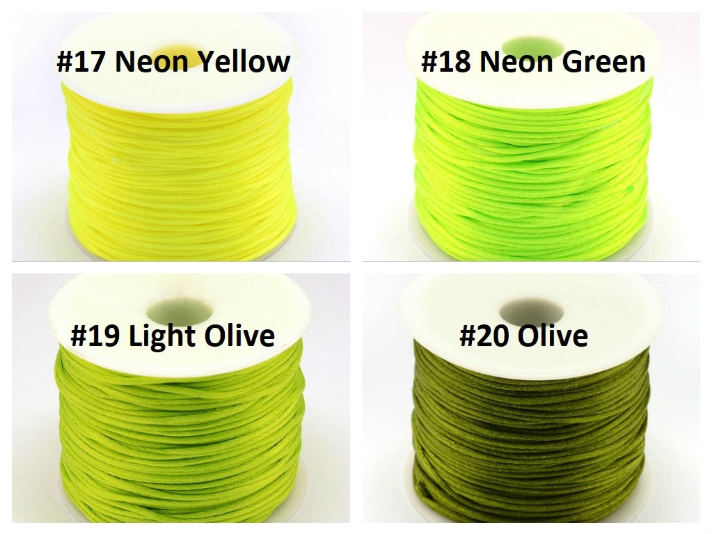 1mm Nylon SATIN Cord Mousetail DIY Silk Chinese Knot Shamballa Rattail ...