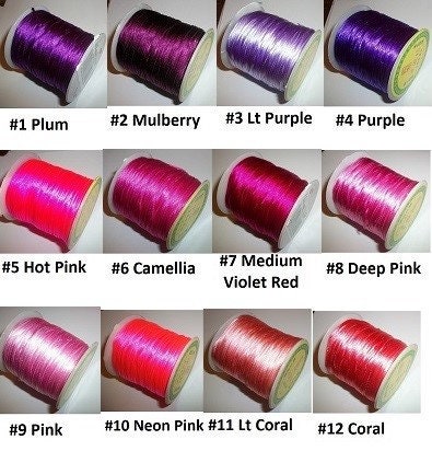 1mm Nylon SATIN Cord Mousetail DIY Silk Chinese Knot Shamballa | Etsy