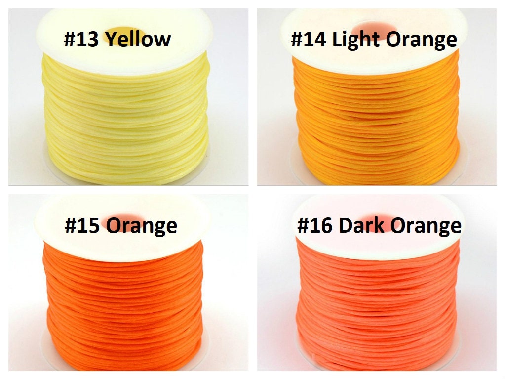 1mm Nylon SATIN Cord Mousetail DIY Silk Chinese Knot Shamballa Rattail ...