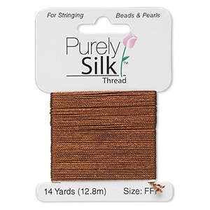 Purely Silk Thread Brown 1 Spool or Card Size D Size E Size F Size FF ...