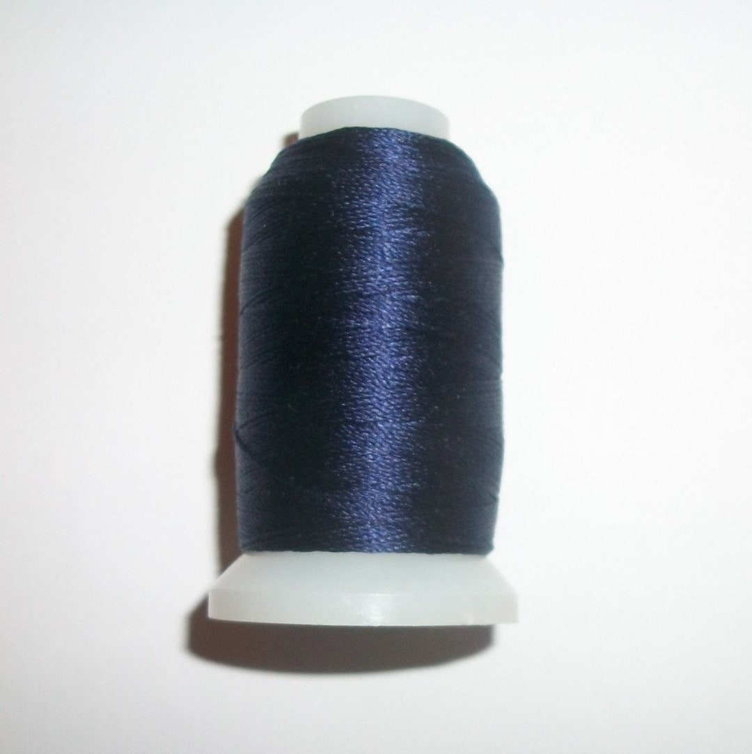 Purely silk thread Navy Blue 1 spool or card Size D, Size E, Size F ...