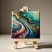 Abstract 4”x4” Mini Resin Canvas With Easel - Etsy