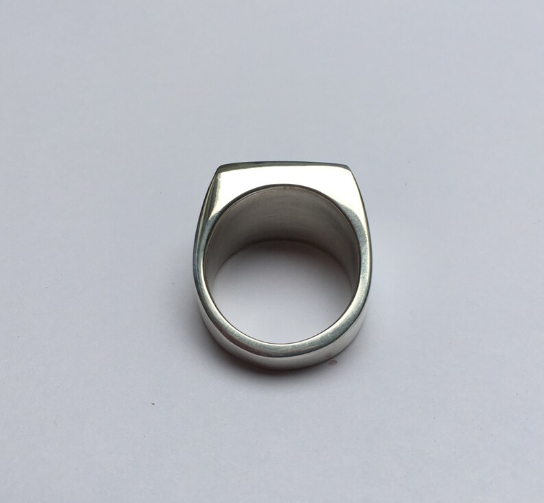 Men's Bold Contemporary Sterling Silver Ring With Kingman - Etsy