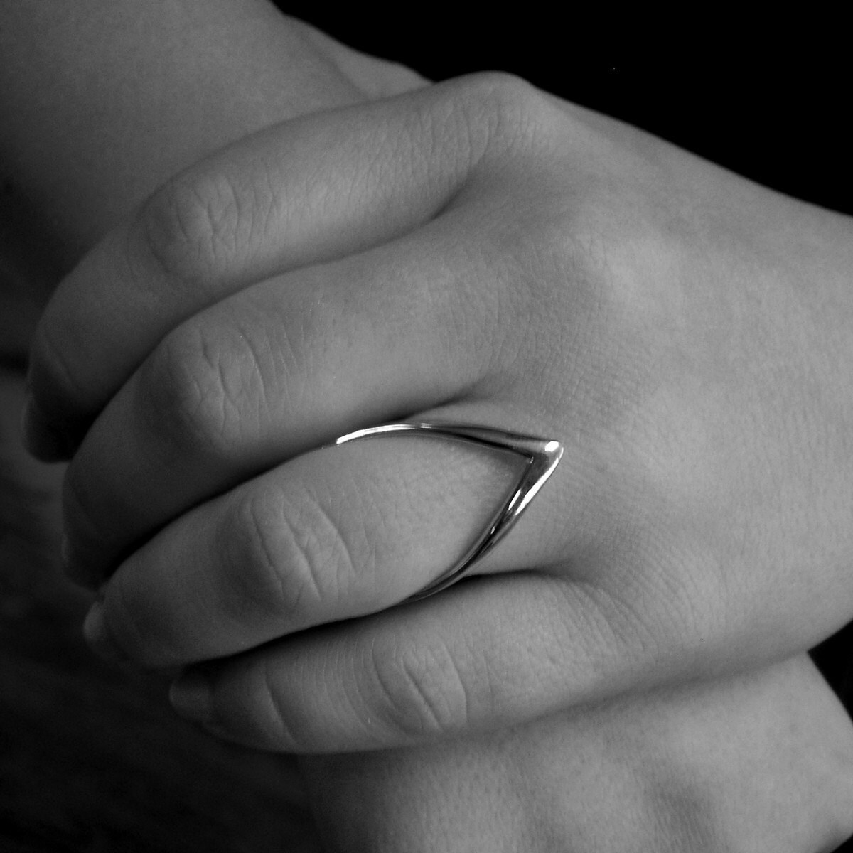 Silver Wishbone or Magicians Ring - Etsy
