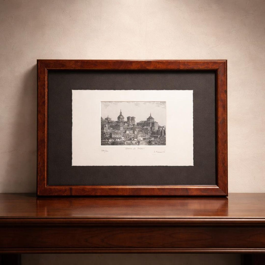Framed "iglesias De Toledo" Signed Print by Aleejandro Maccarron Jaime ...