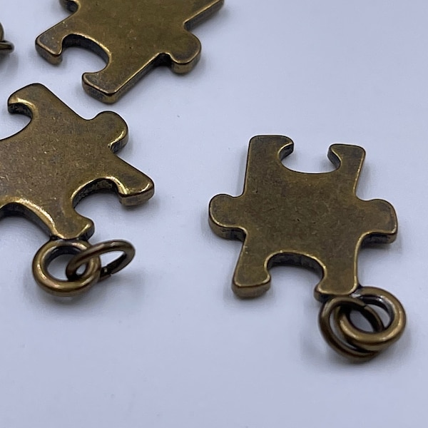 Puzzle Piece Charms - Etsy