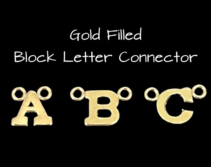 Letter Connector, Gold Filled Letter Connector, Block Letter Connector ...