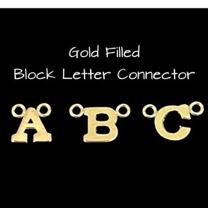 Letter Connector, Gold Filled Letter Connector, Block Letter Connector ...