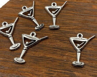 Martini Glass Charm - Etsy
