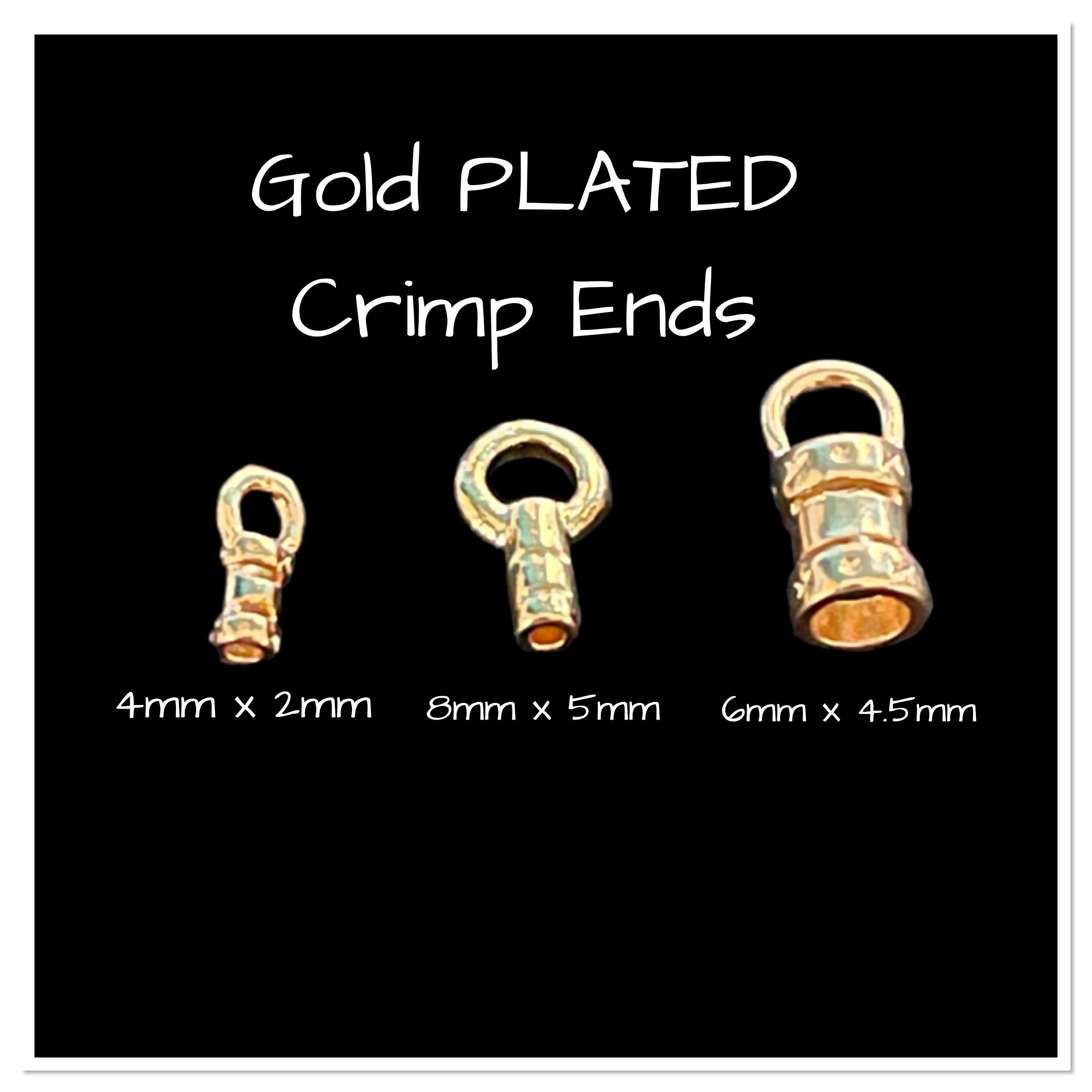 Crimp End W/loop 1 PAIR Chain End Gold PLATED 1mm Hole - Etsy