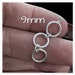 9mm or 12mm Round Toggle Clasp With 3 Ring Extender, Sterling Silver ...