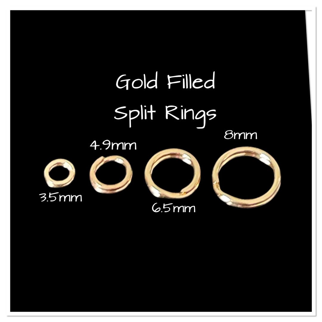Gold Filled Split Rings: Jewelry Connectors (5 Pieces) - Etsy
