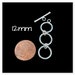 9mm or 12mm Round Toggle Clasp With 3 Ring Extender, Sterling Silver ...