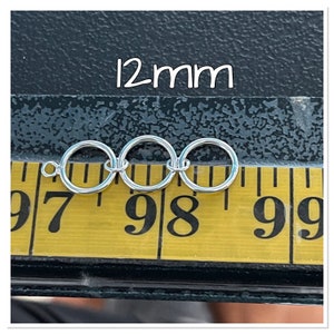 9mm or 12mm Round Toggle Clasp With 3 Ring Extender, Sterling Silver ...