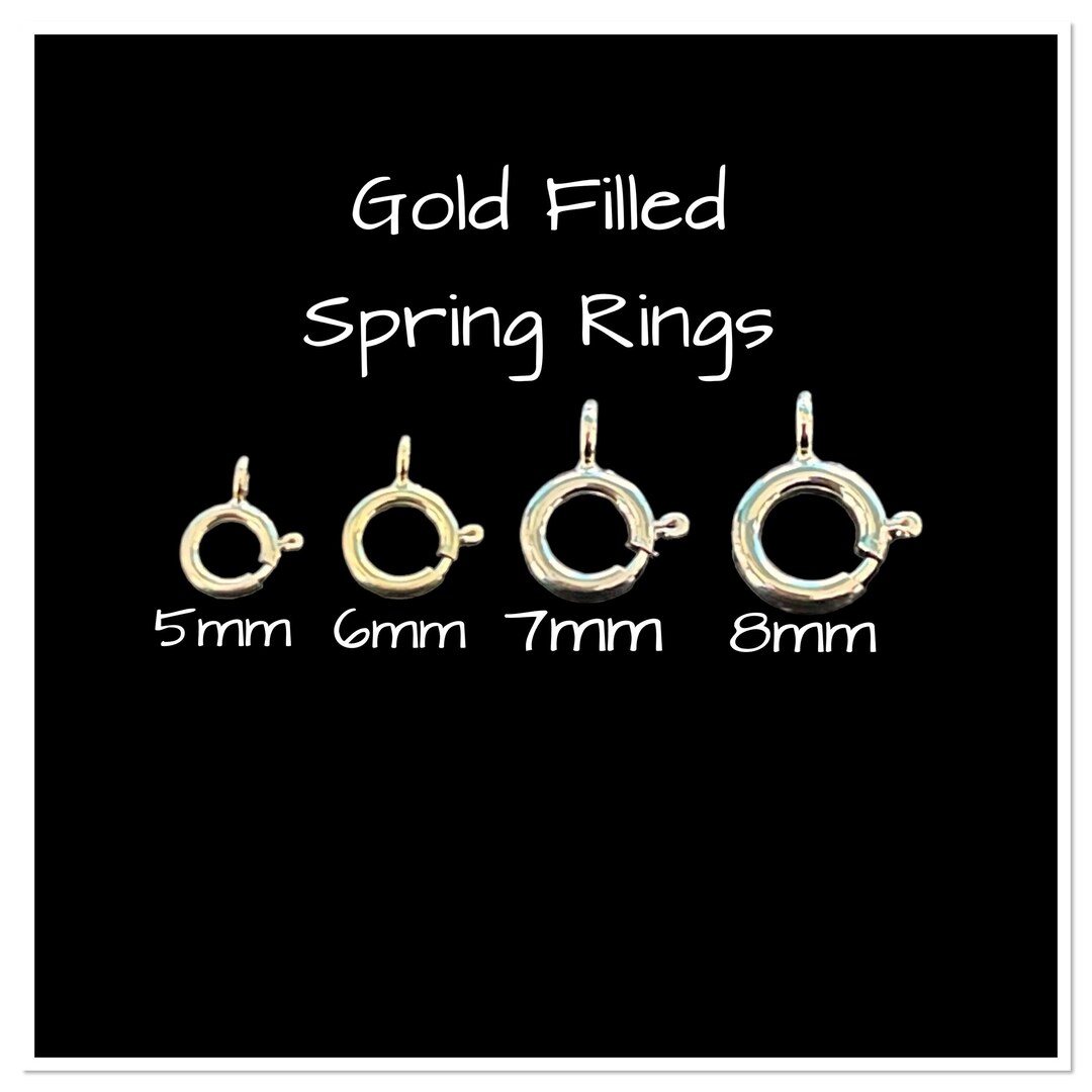 Gold Filled Spring Ring, Spring Ring Clasp, 5mm, 6mm, 7mm, 8mm Spring ...