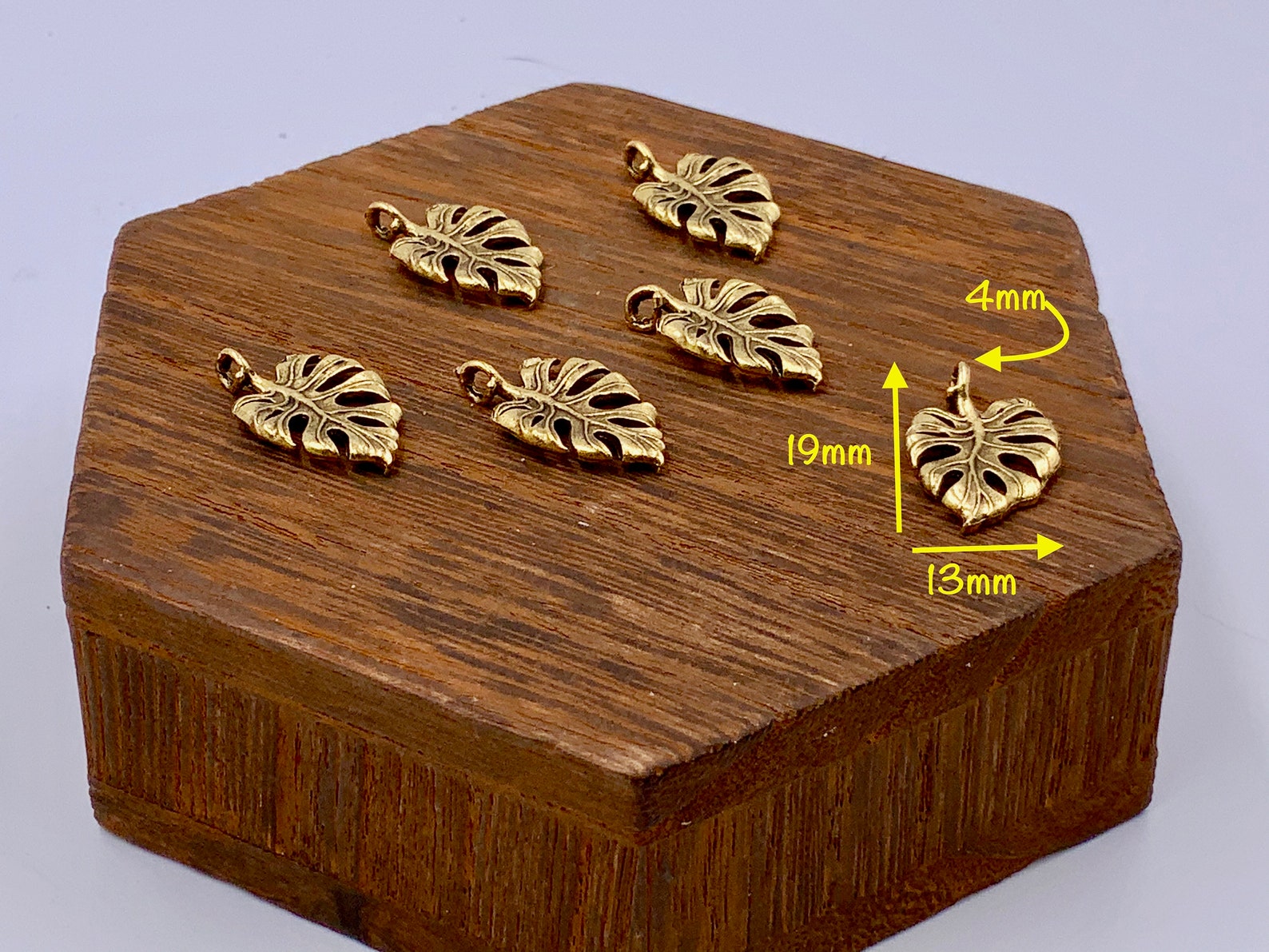 Monstera Leaf Charm Pewter Monstera Leaf Charm Antique Gold - Etsy