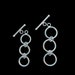 9mm or 12mm Round Toggle Clasp With 3 Ring Extender, Sterling Silver ...