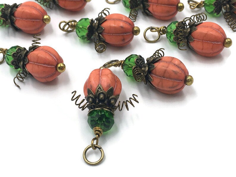 Pumpkin Charm Autumn Fall Add a Charm Pumpkin Pendant | Etsy