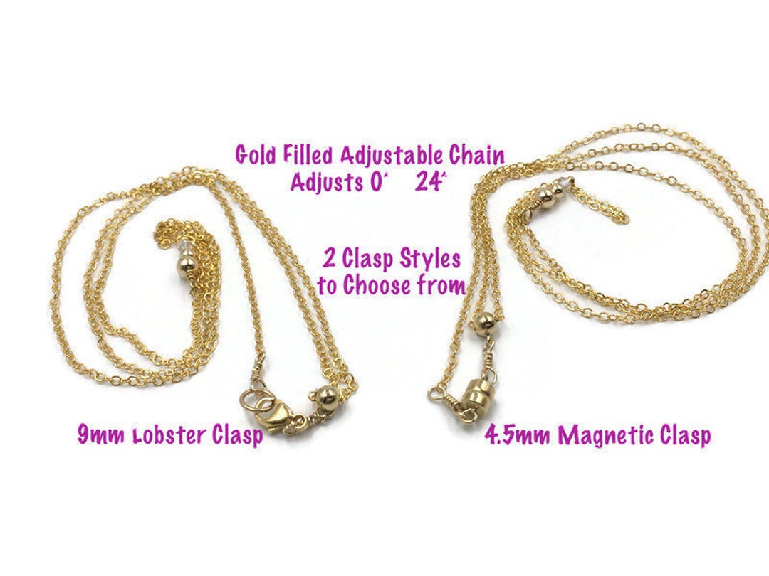 Adjustable Chain Necklace , 24" Chain Slider Bead Necklace, Add a ...