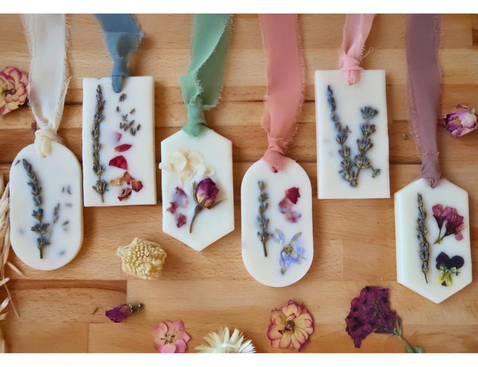 Handmade Botanical Wax Sachets (set of 2): Natural Home Fragrance - Etsy