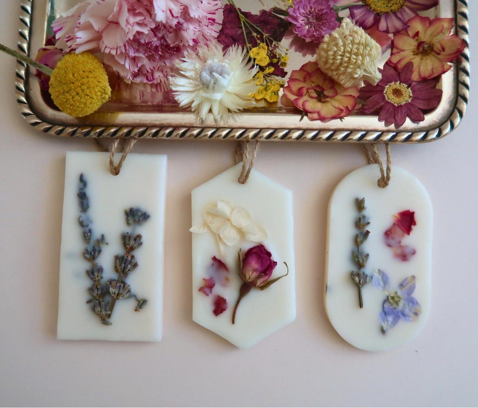 Handmade Botanical Wax Sachets (set of 2): Natural Home Fragrance - Etsy