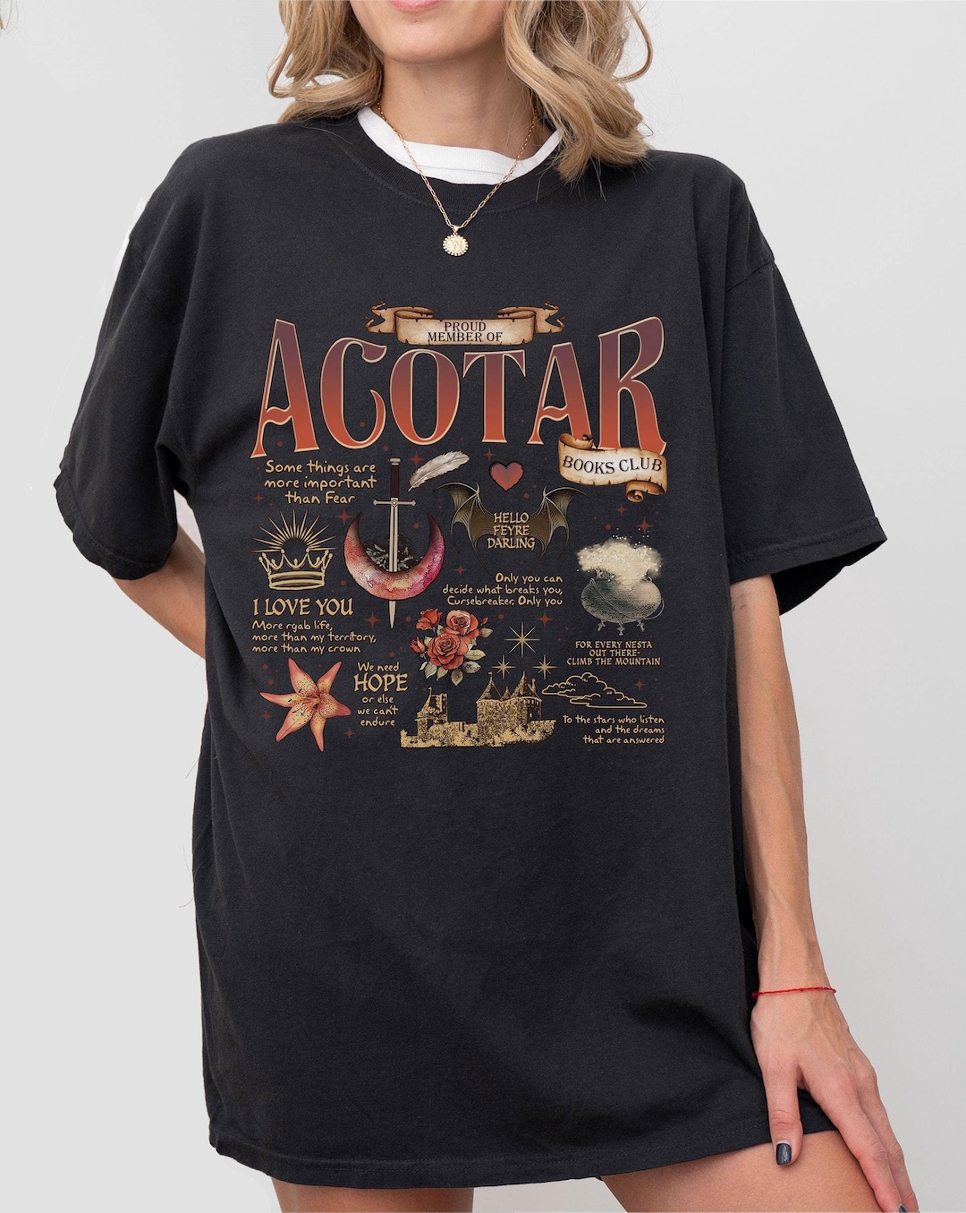 ACOTAR Book Club Shirt, Night Court Shirt, Bookworm Comfort Colors ...