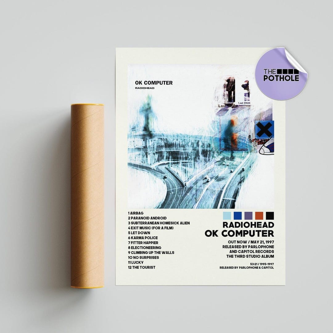 Radiohead Posters / OK Computer Poster / Album Cover Poster, Print Wall ...