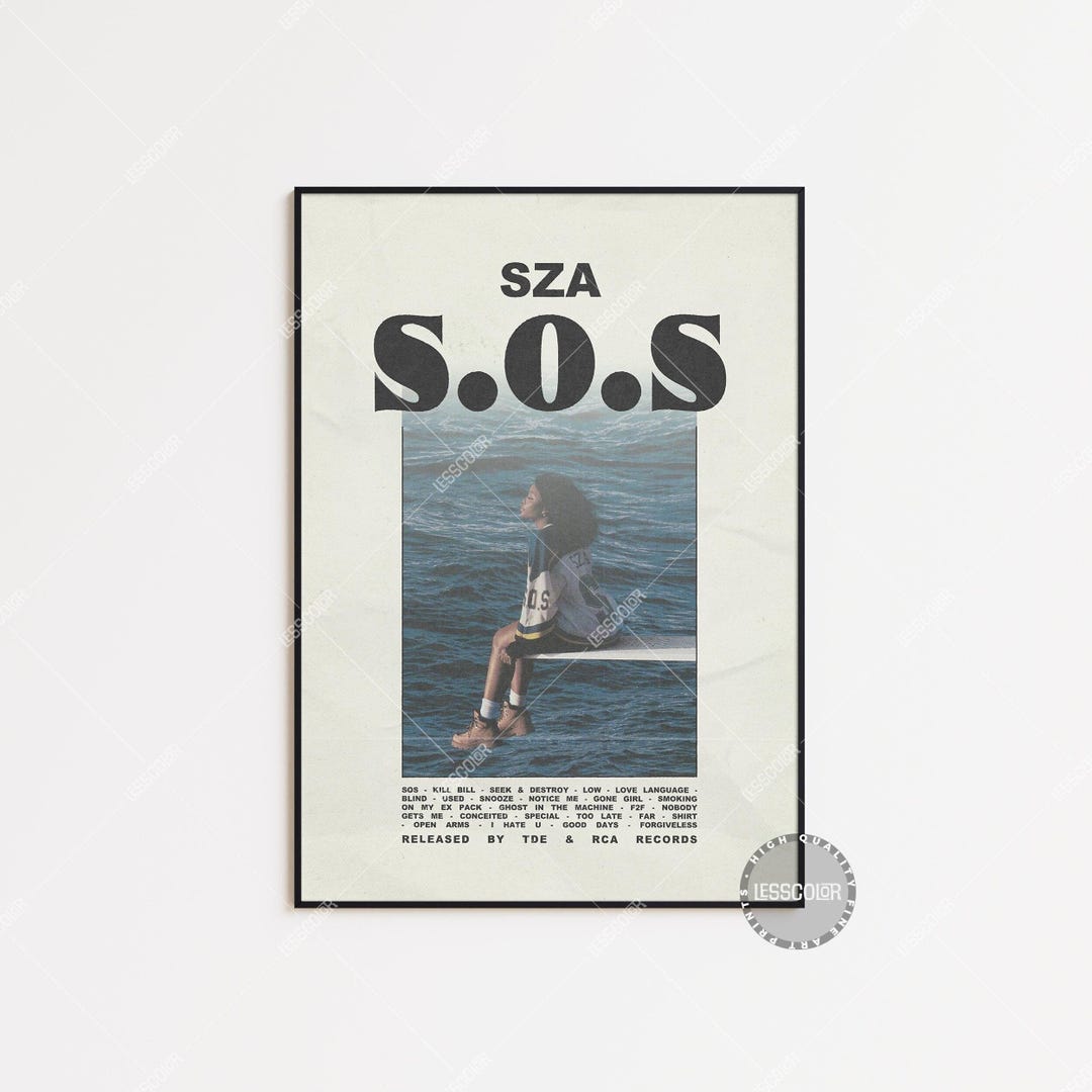 SZA Poster SOS Poster SZA Tracklist Album Cover Poster / Album Cover ...
