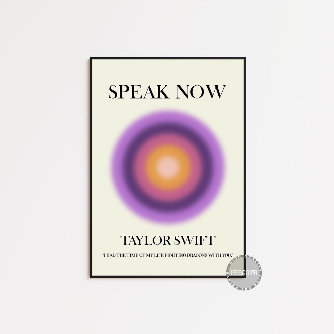 Taylor Swift Posters / Speak Now Poster / Album Cover Poster, Gradient ...