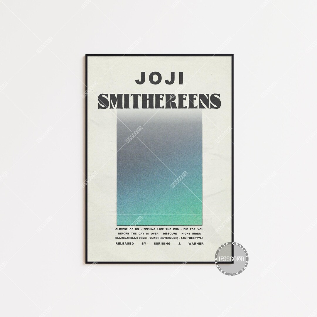 Joji Posters Smithereens Poster Joji Tracklist Album Cover Poster ...