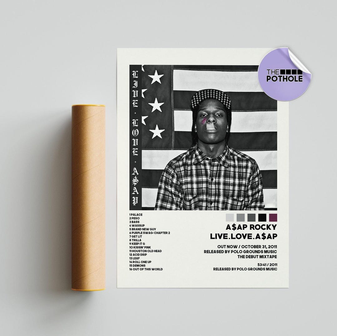 ASAP Rocky Poster / Live Love ASAP Poster / Album Cover Poster Poster ...