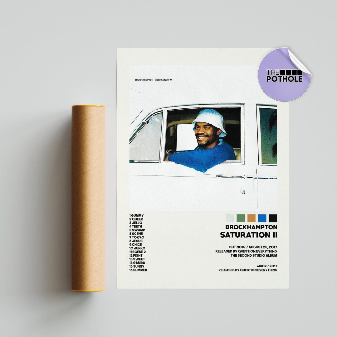 Brockhampton Posters / Saturation II Poster, Tracklist Album Cover Poster, Print Art, Custom ...