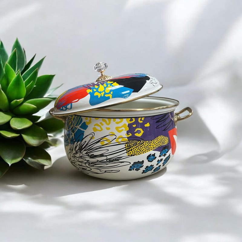 Enamel Cast Iron Pot - Etsy