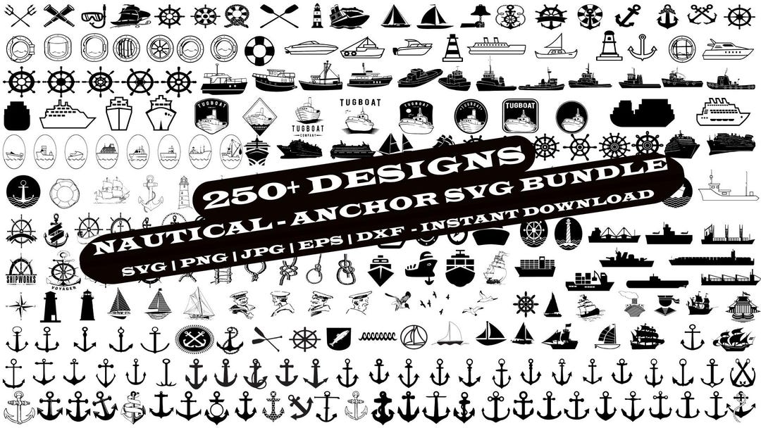 Nautical SVG Bundle, Nautical PNG Bundle, Nautical Clipart, Nautical ...
