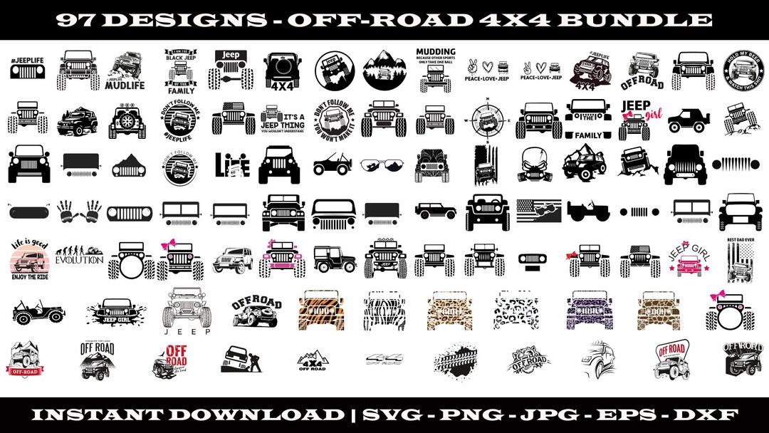 Off-road 4x4 Svg, off Road Svg Bundle, off Road Clipart, off Road Svg ...
