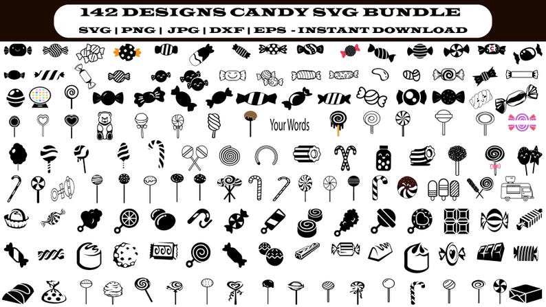 Candy SVG Bundle,candy Party Svg, Candy Clipart, Sweet Svg, Candy ...