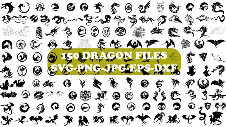 Dragon Svg Bundle , Dragon Svg, Dragon Clipart, Animal Svg, Dragon ...