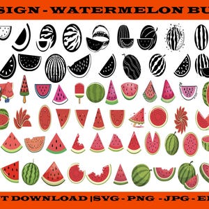 Watermelon SVG Bundle: 100+ Designs (digital Download) - Etsy
