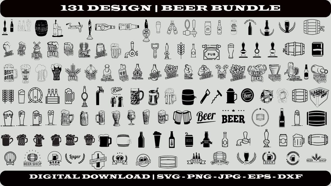 Beer Svg Bundle, Beer Bootle Svg,beer Clipart,alcohol Svg,drinking Svg ...