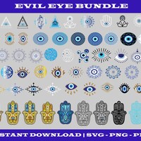 Evil Eye SVG Bundle: Lashes, Thick Outline Clipart (digital Download ...